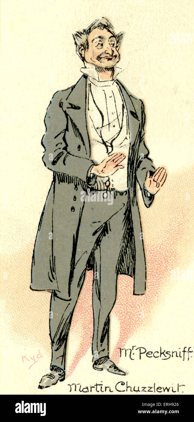 Martin Chuzzlewit by Charles Dickens. Illustration of Mr Pecksniff ...