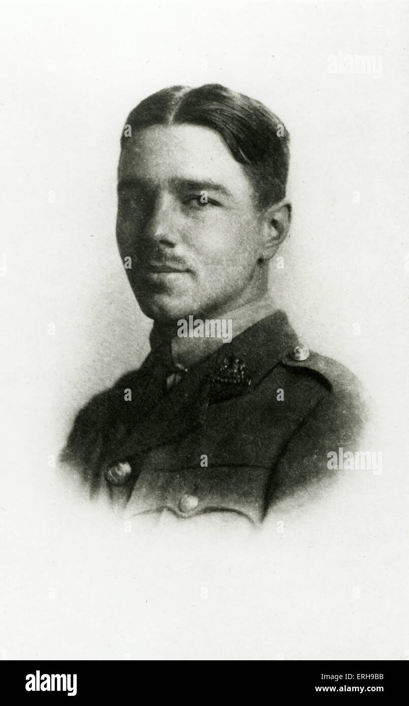 OWEN, Wilfred - portrait British 1st World War poet 1893-1918 - killed one week before the ...