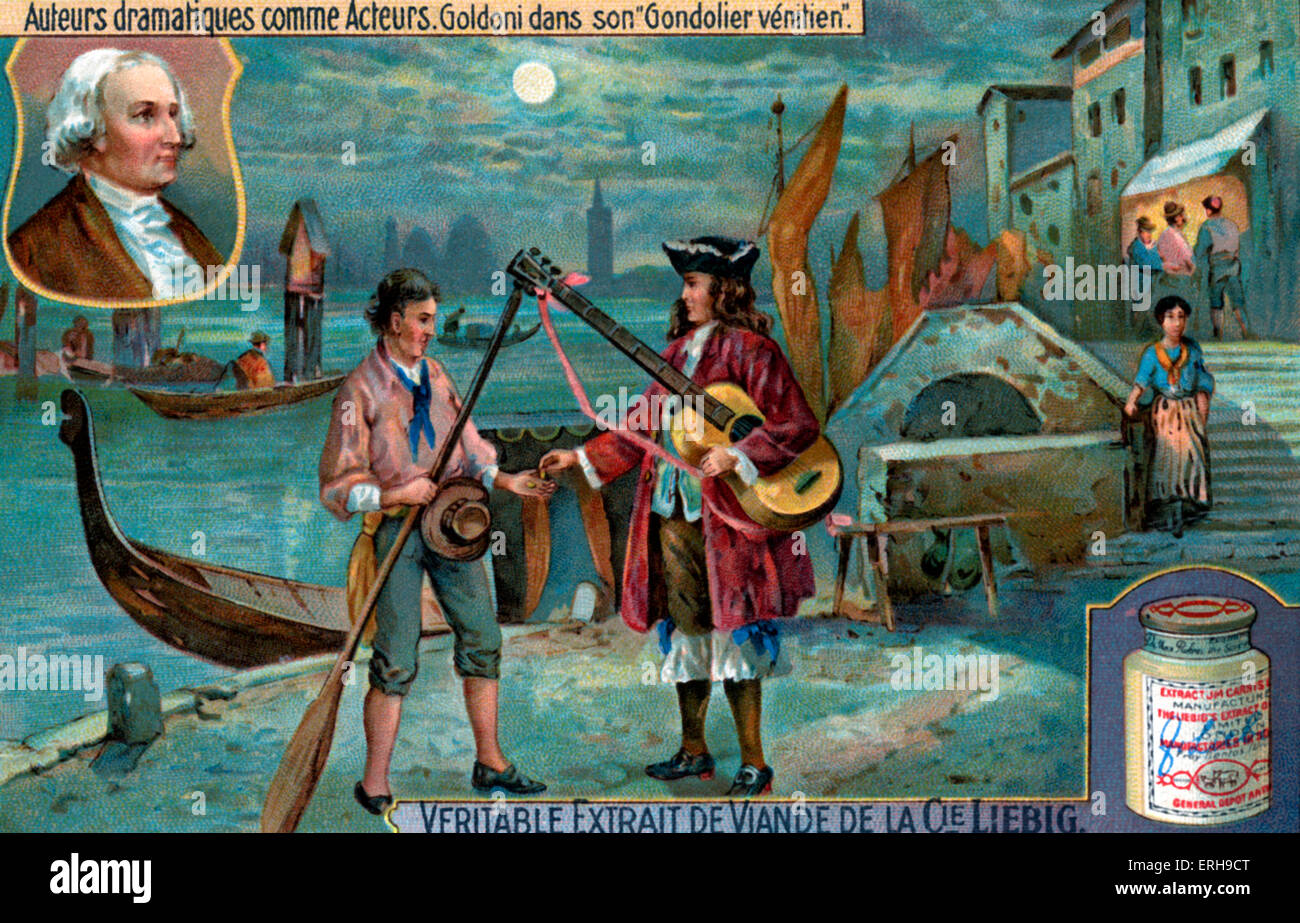 Carlo Goldoni in 'The Venetian Gondolier' (French: 'Goldoni dans son ...