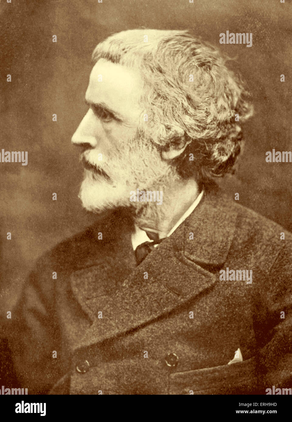 George Meredith, portrait. English novelist and poet. 12 February 1828 ...