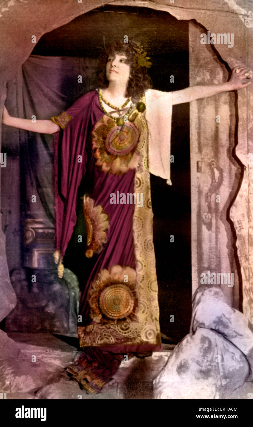 Sarah Bernhardt - portrait of the French stage actress as title ...