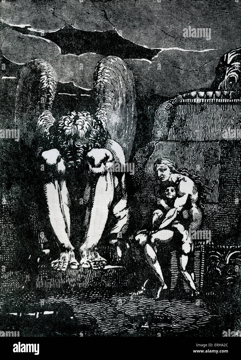 Frontispiece to 'America', by William Blake, 1793. English poet ...