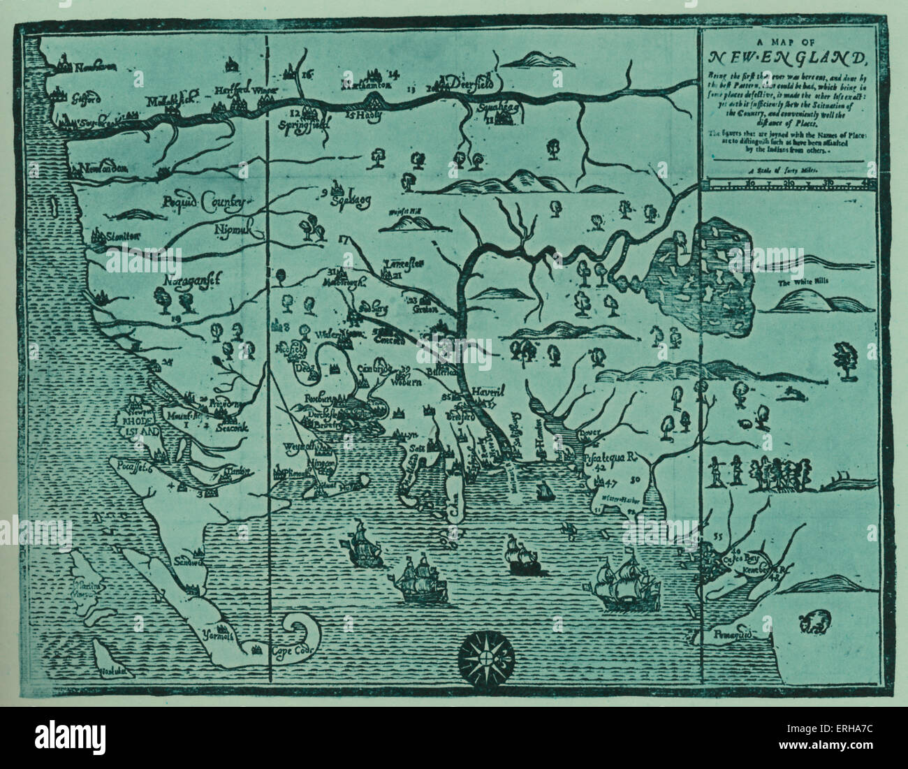 New england map 17th century hi-res stock photography and images - Alamy