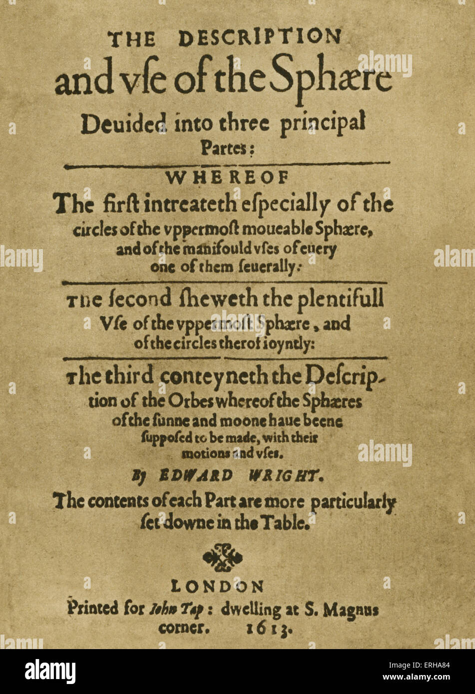 Title page: 'The Description and Use of the Sphere, divided into three principal parts' by ...