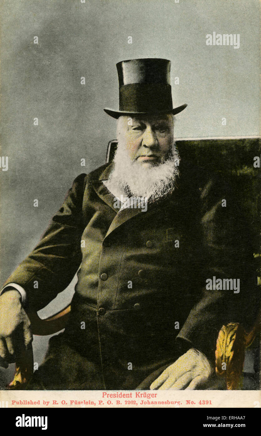 Paul Kruger (1825-1904). Kruger was the president of Transvaal between ...