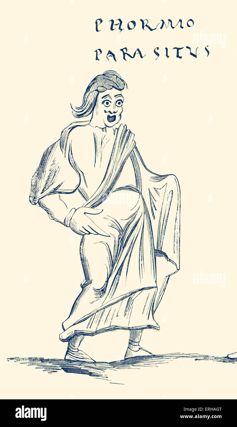 Parasitus - character in Terence's play Phormio. Illustration after ...