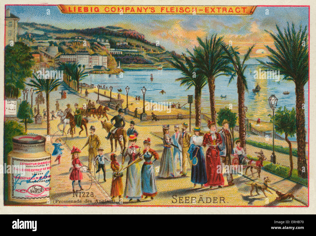 The Promenades des Anglais in Nice, Southern France. Seebader series ...