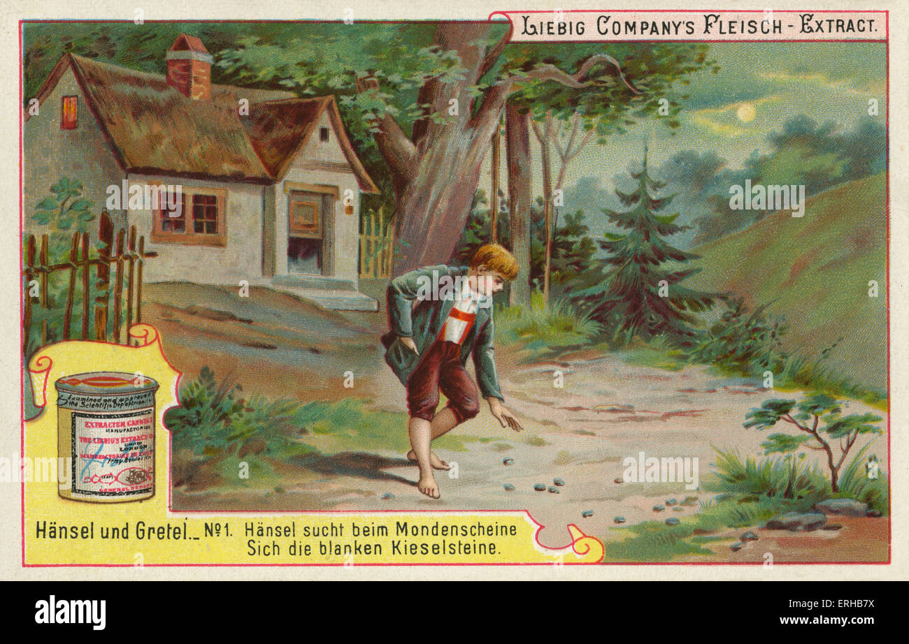 Hansel and Gretel by the Brothers Grimm (1821). Caption reads: 'In the ...