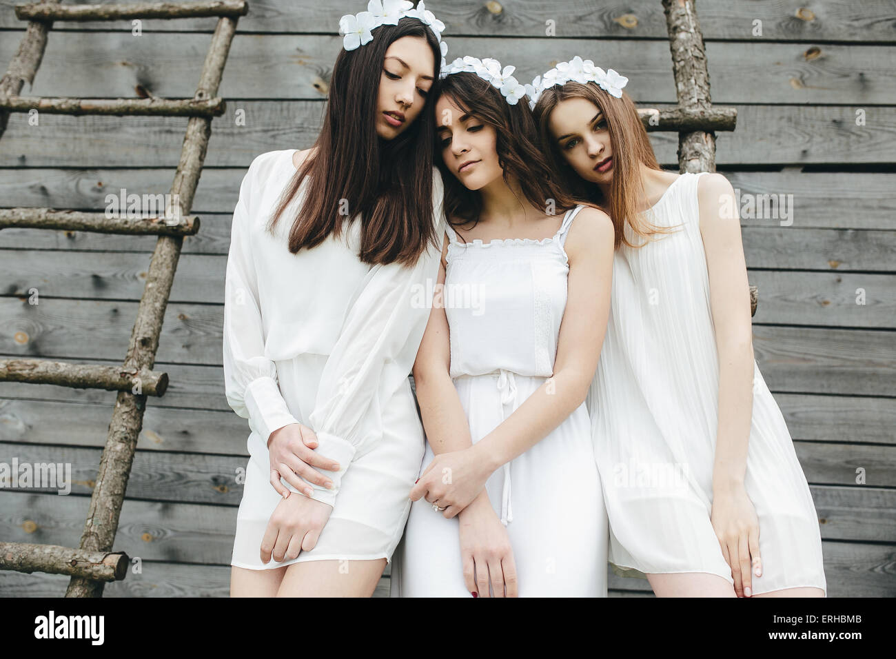 three beautiful girls Stock Photo - Alamy