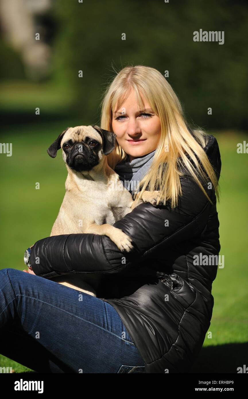 woman with retropug Stock Photo - Alamy
