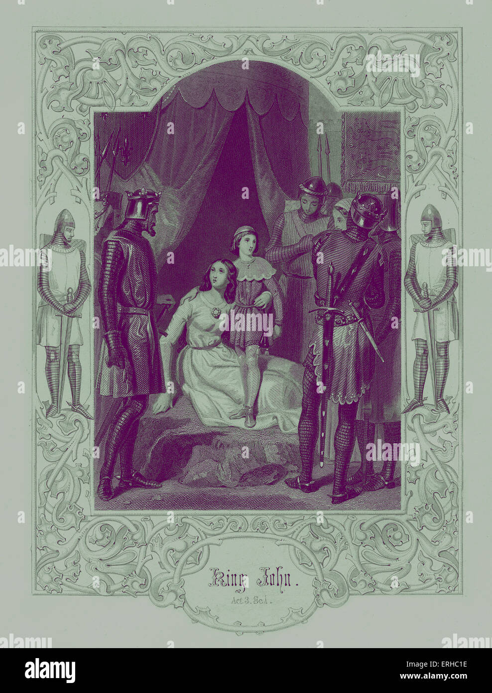 King John by William Shakespeare. Act III Scene 1. Constance. Engraving ...