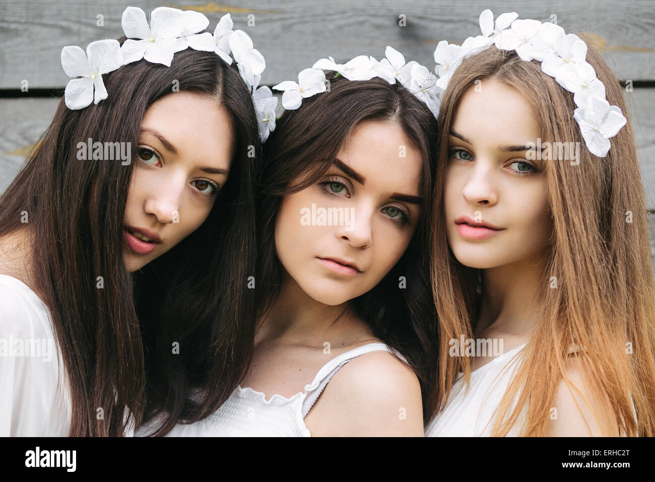 three beautiful girls Stock Photo - Alamy