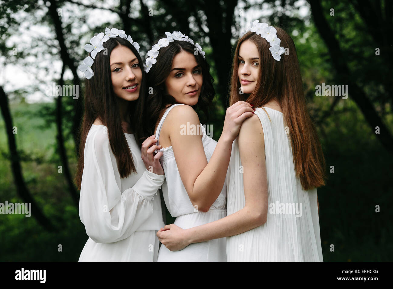 three beautiful girls Stock Photo - Alamy