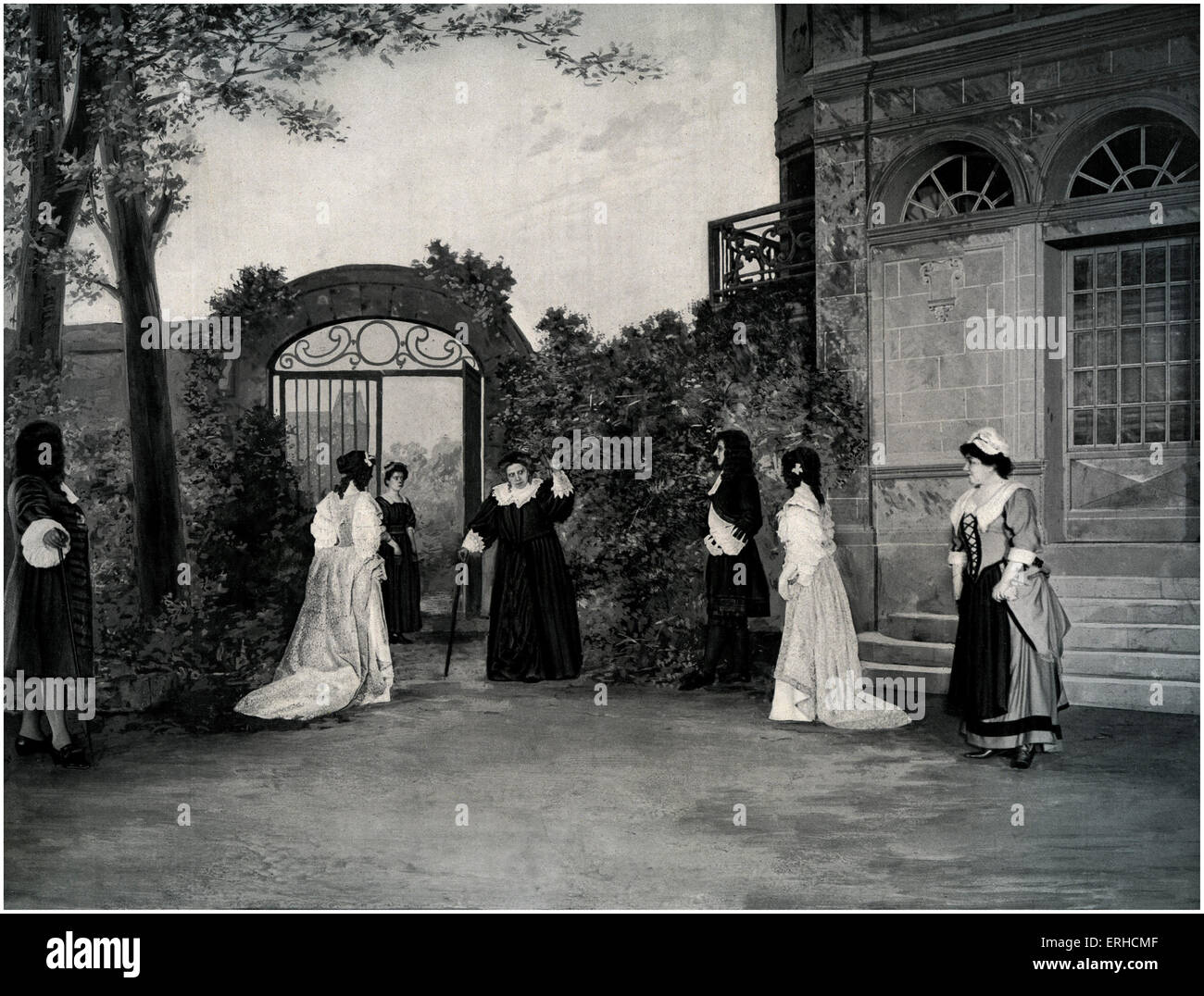Tartuffe (play) by Molière. Act I. Left to right: Garnier as Gleante ...
