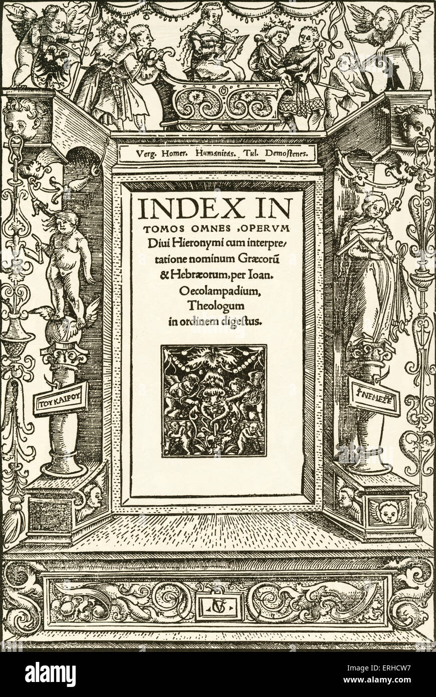 Title page woodcut 16th century literature hi-res stock photography and ...