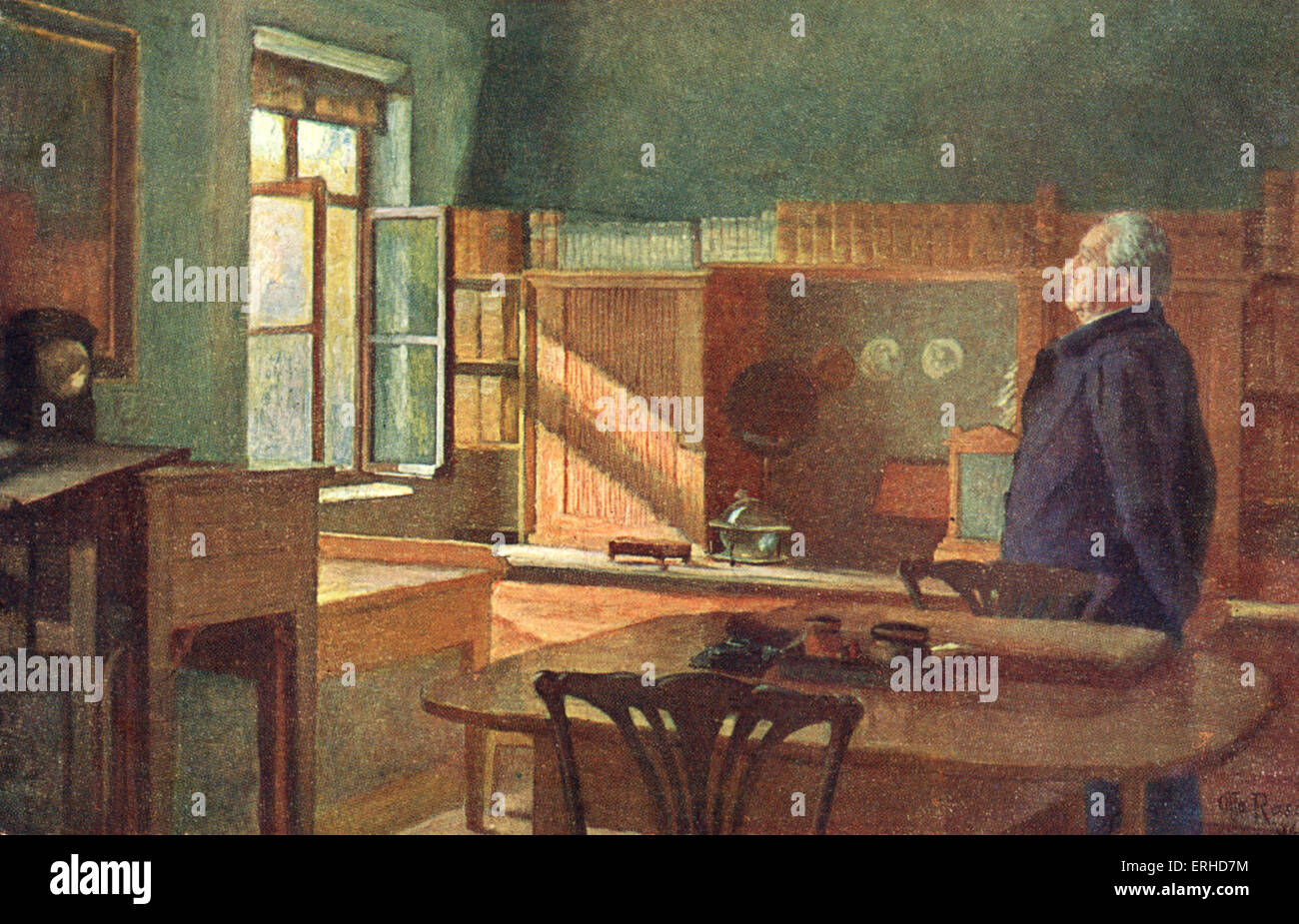 GOETHE, Johann Wolfgang - in his workroom by Otto Rasch. German poet ...