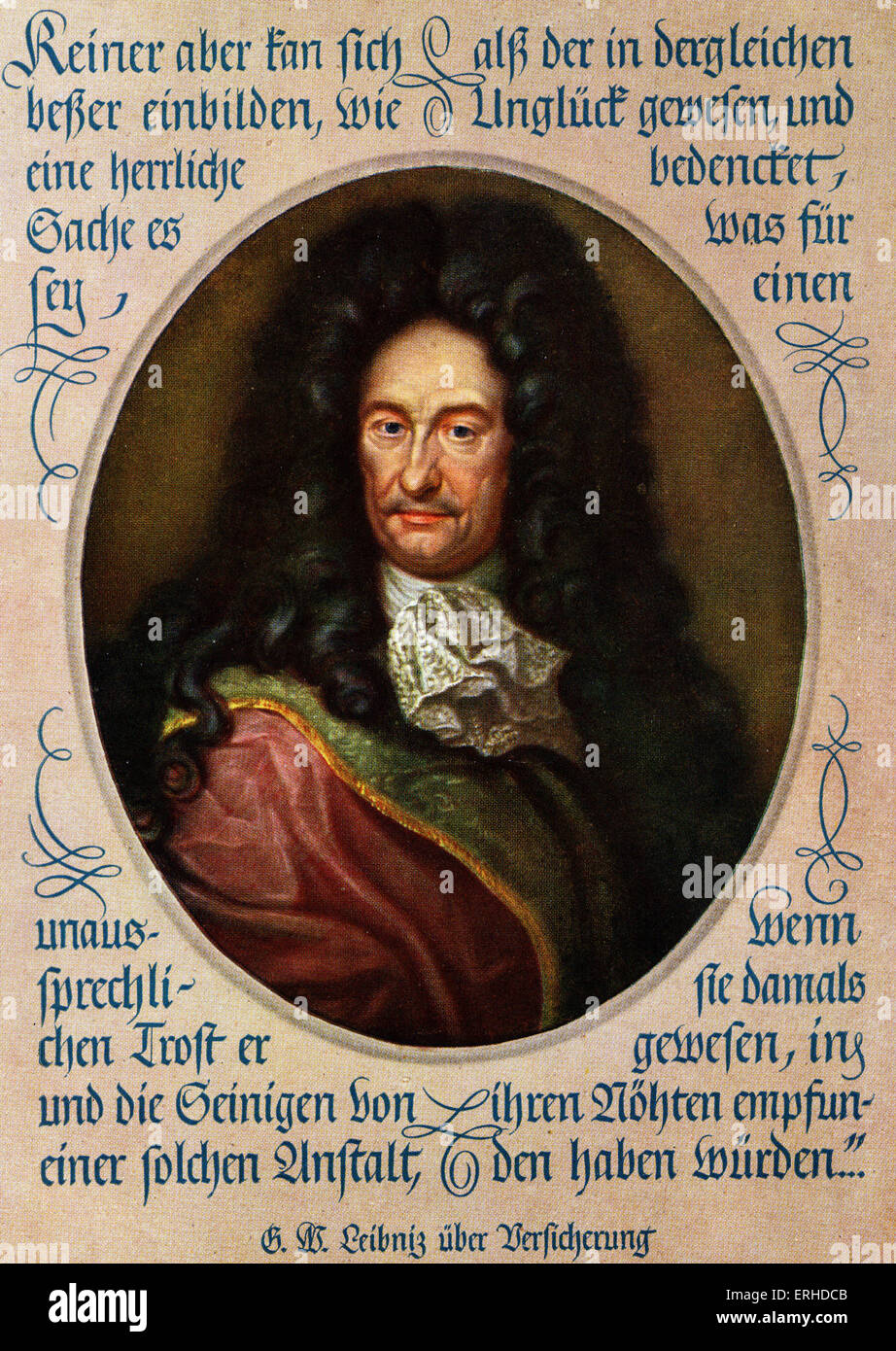 Gottfried Wilhelm Leibniz portrait German philosopher, 1646-1716 Stock ... Gottfried Wilhelm Leibniz portrait German philosopher, 1646-1716 Stock ...