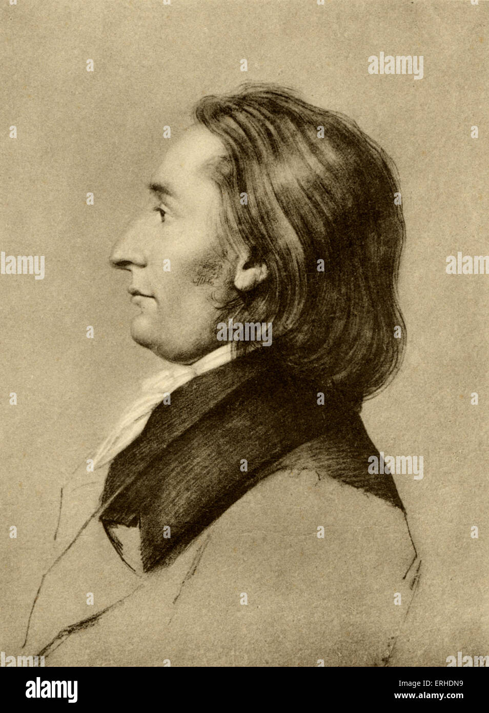 Wolfgang von Goethe 's secretary, J.P. Eckermann. 1828 drawing by J ...