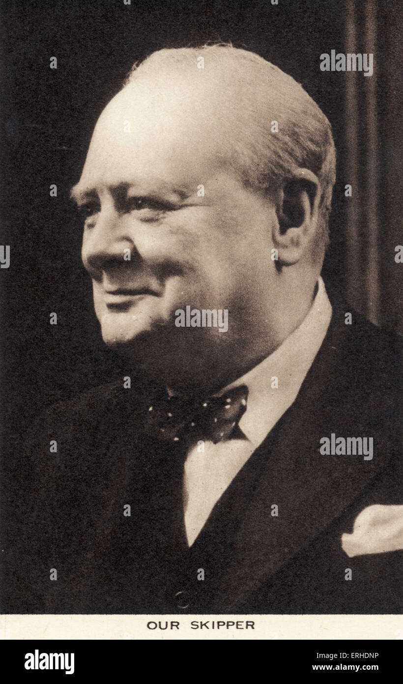 Winston Churchill - portrait. British politician and Prime Minister ...