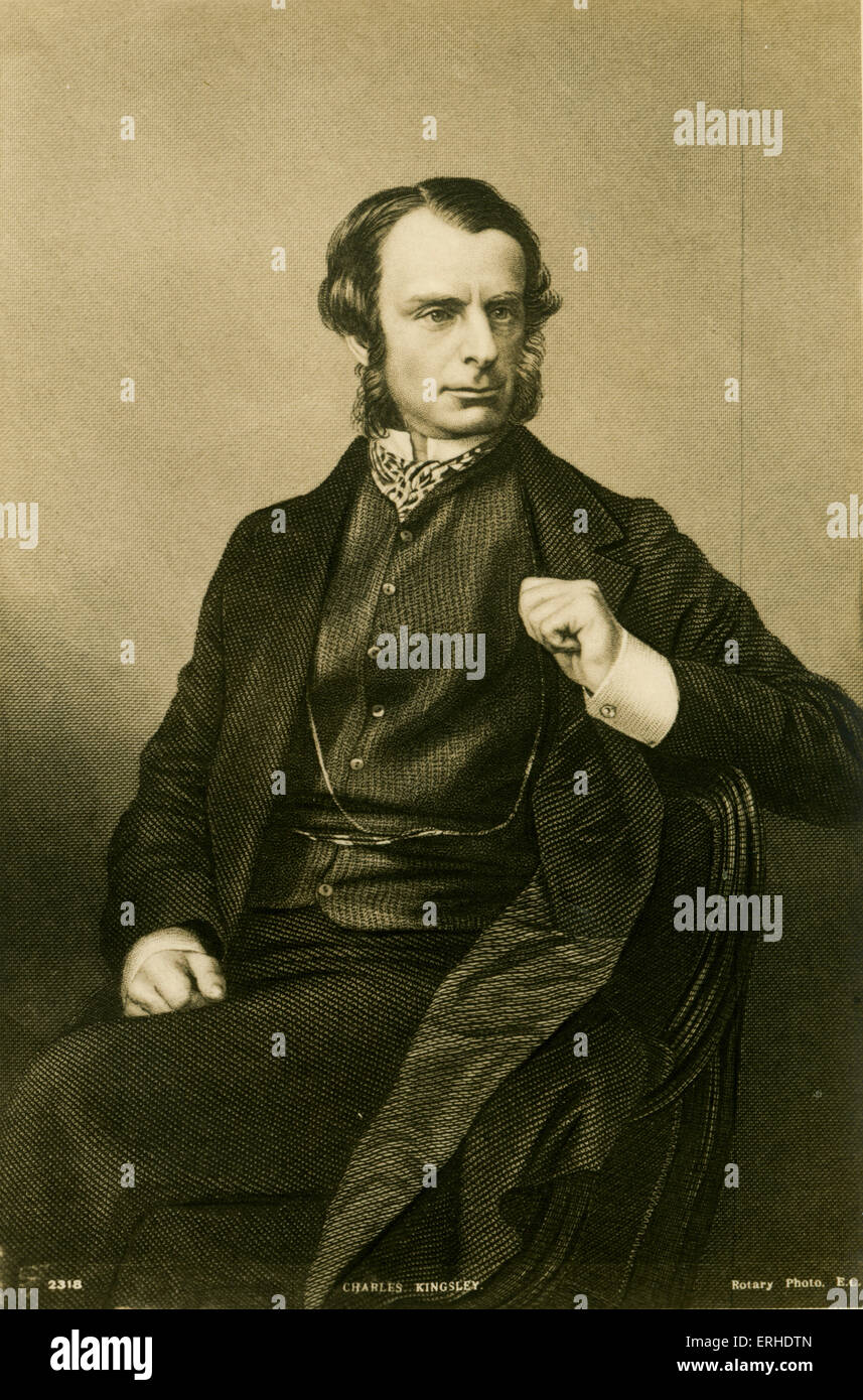 KINGSLEY, Charles - portrait. English writer and clergyman. Wrote 'The ...