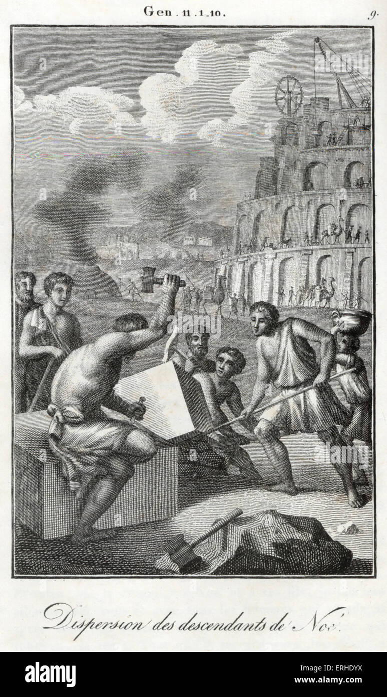 Building of tower of babel bible hi-res stock photography and images ...