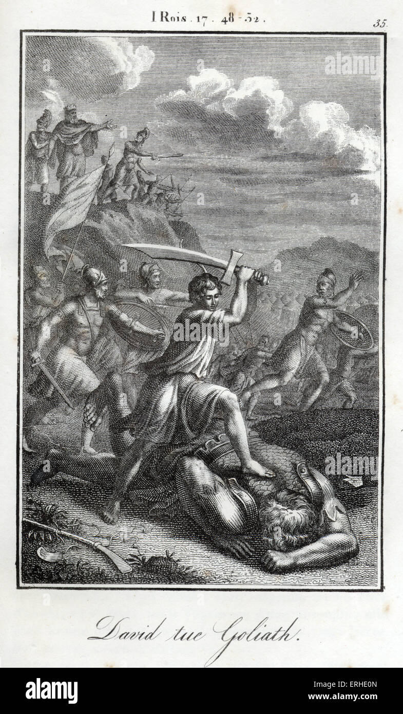Bible, David slaying Goliath , the giant The second king of Israel ...