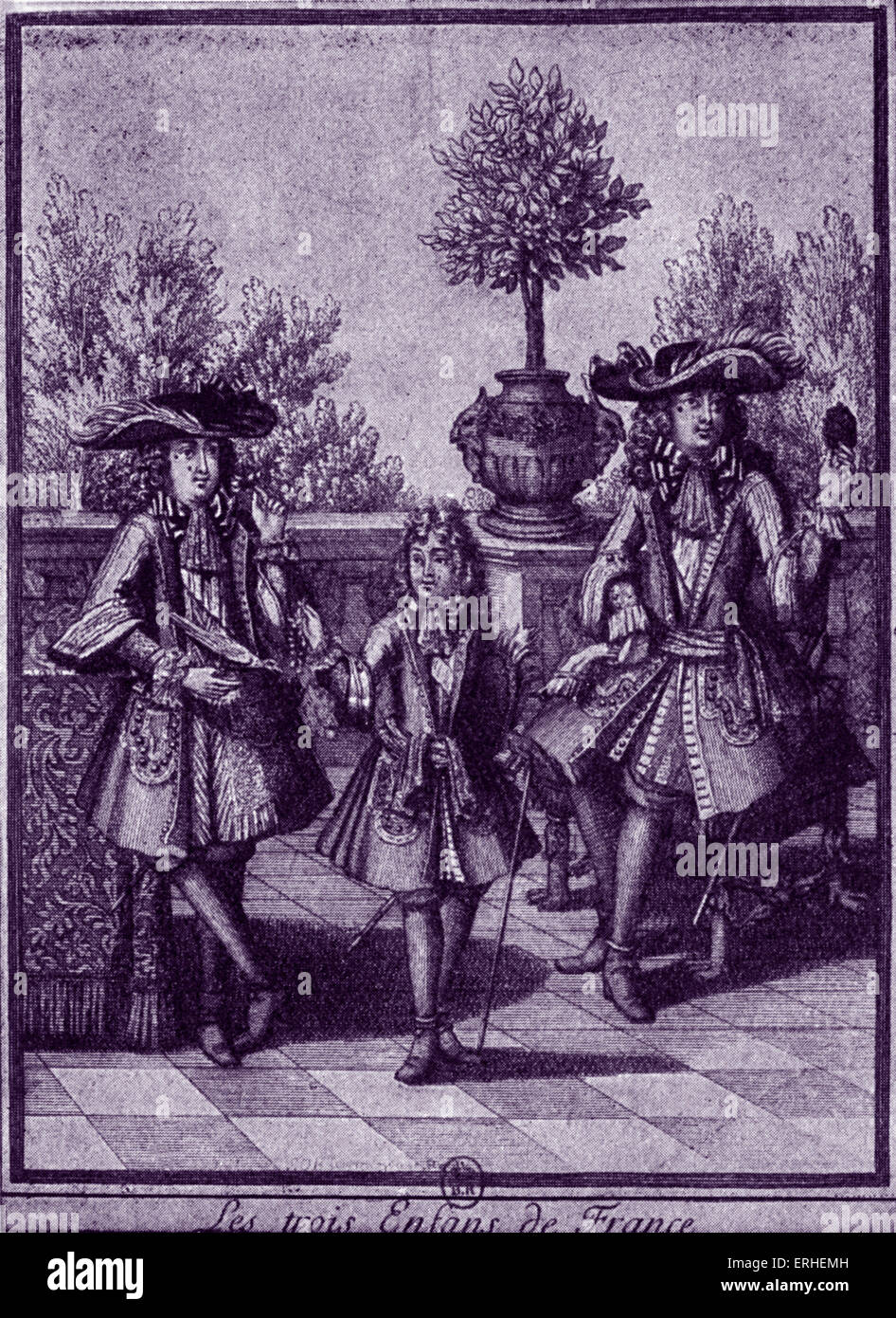 Three grand children of Louis XIV - pupils of Fenelon - portrait Duke d ...