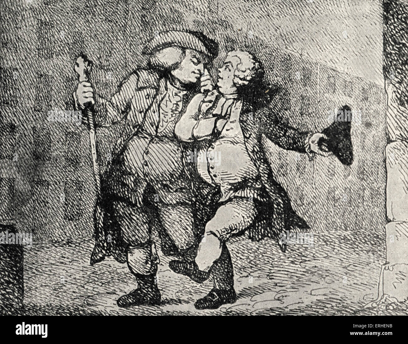 Samuel Johnson and James Boswell - illustration - 'Walking up the High ...