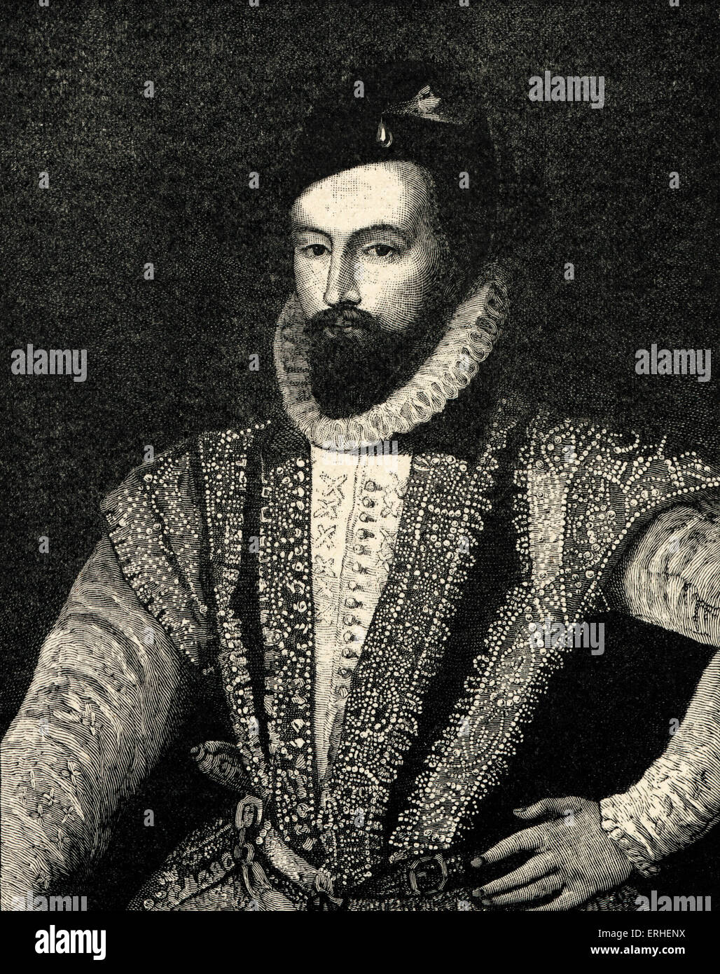Sir Walter Raleigh - English author, poet, explorer - portrait 1554 ...