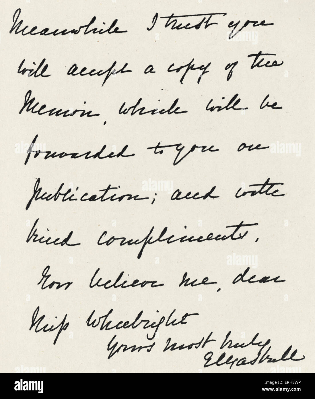 Elizabeth gaskell the author hi-res stock photography and images - Alamy