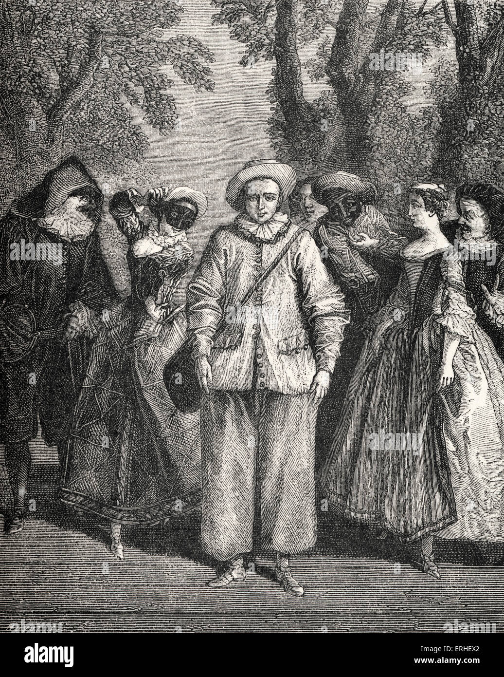 History of theater: a stage scene in a French 18th century theater ...