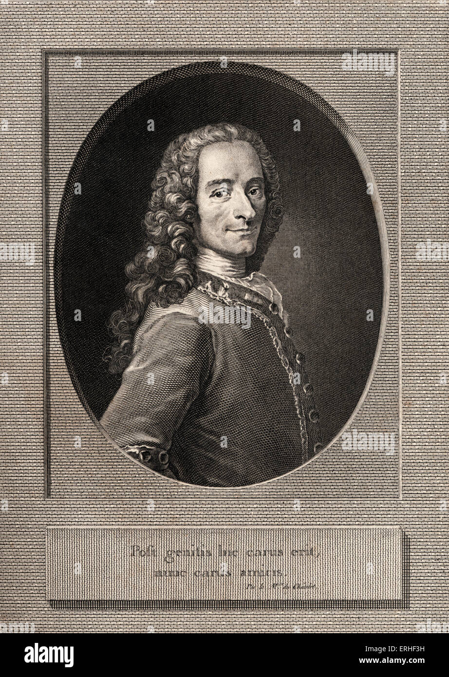 VOLTAIRE, François-Marie Arouet - portrait . French writer, philosopher ...