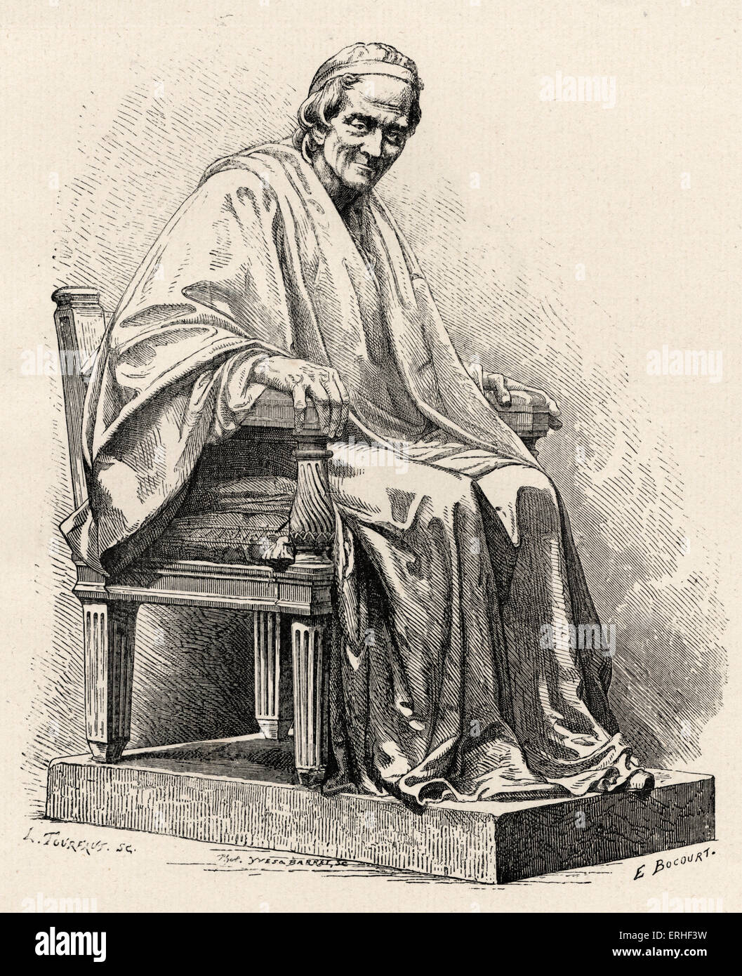 VOLTAIRE, François-Marie Arouet - portrait of Voltaire by E. Bocourt as ...
