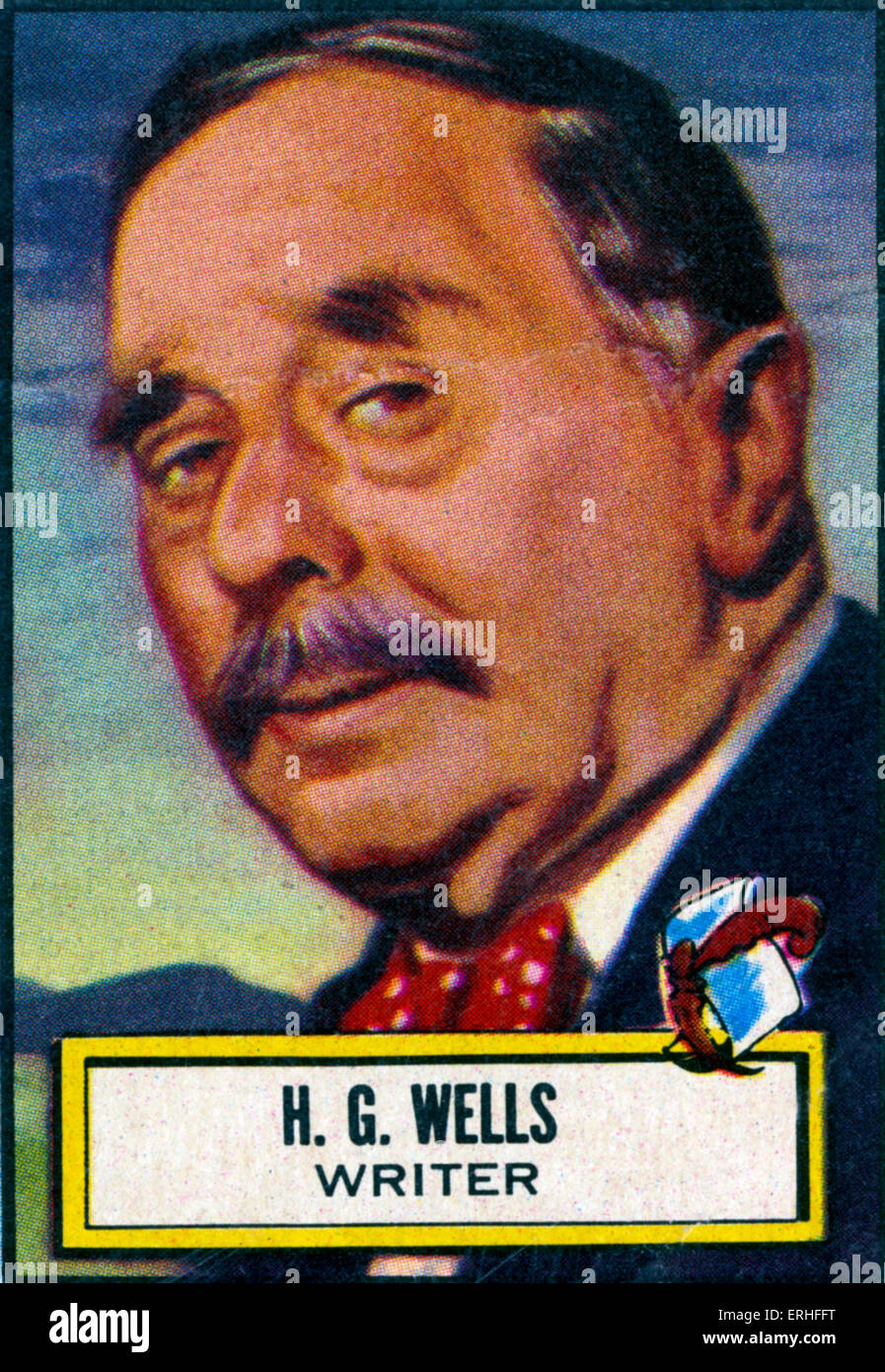 H G Wells - portrait - English novelist, journalist, sociologist, and ...