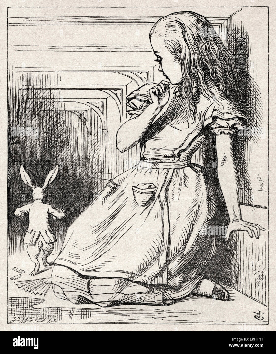 Alice In Wonderland White Rabbit Original Illustration at Nathan ...