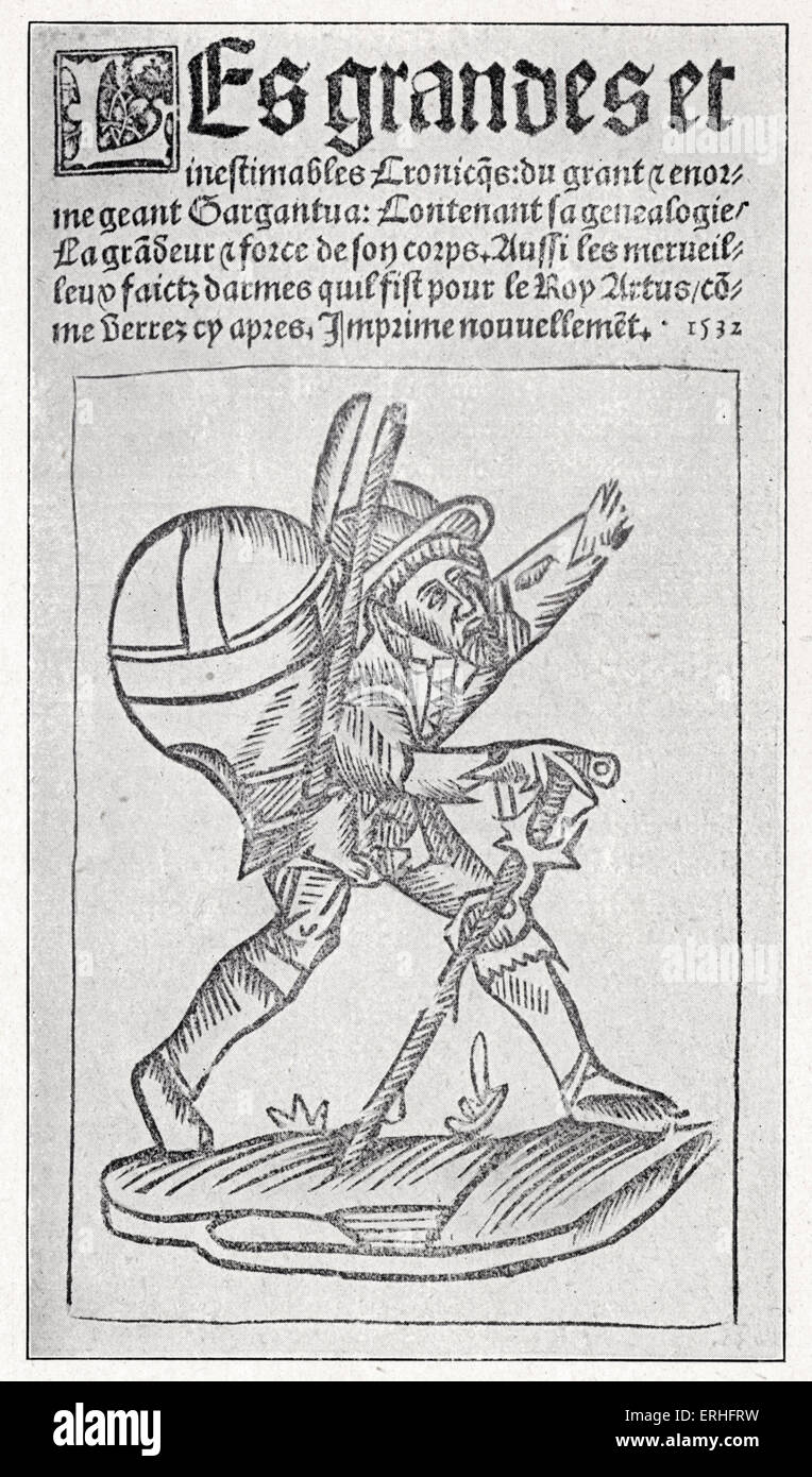Gargantua by Francois Rabelais. Engraved frontispiece to the first ...