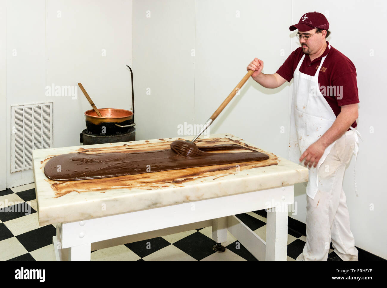 Michigan, Mackinac Island, Main Street, Joann's Fudge shop Stock Photo ...