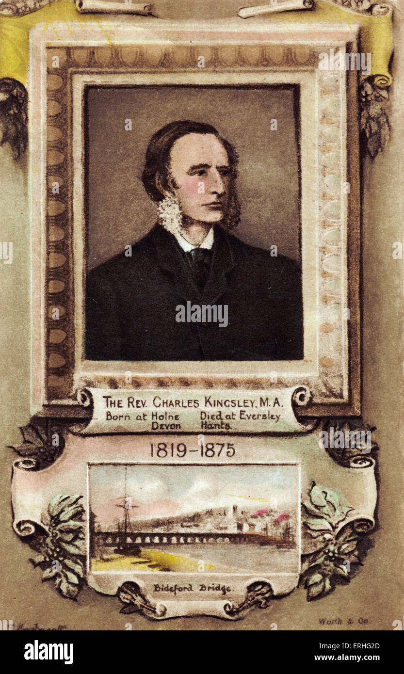 Charles Kingsley - portrait of the English writer and clergyman, 1863 ...