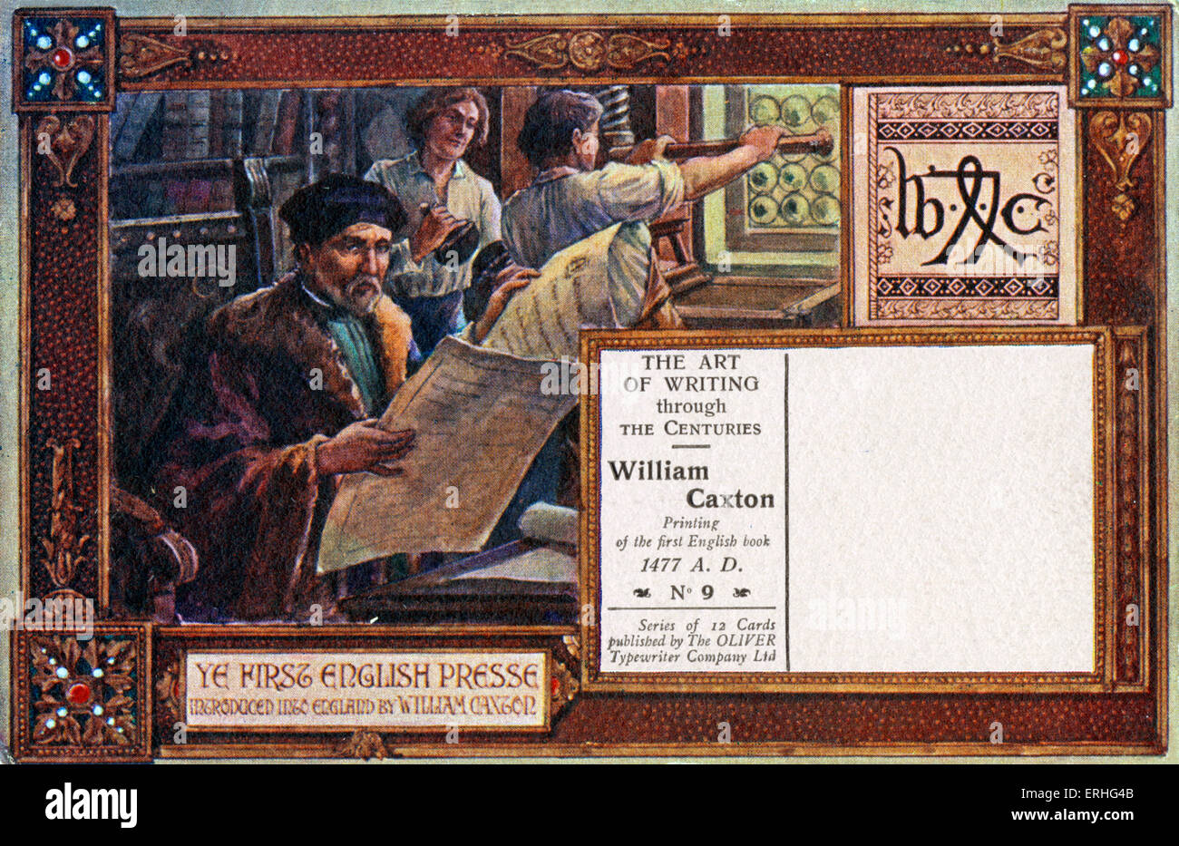 William caxton portrait hi-res stock photography and images - Alamy