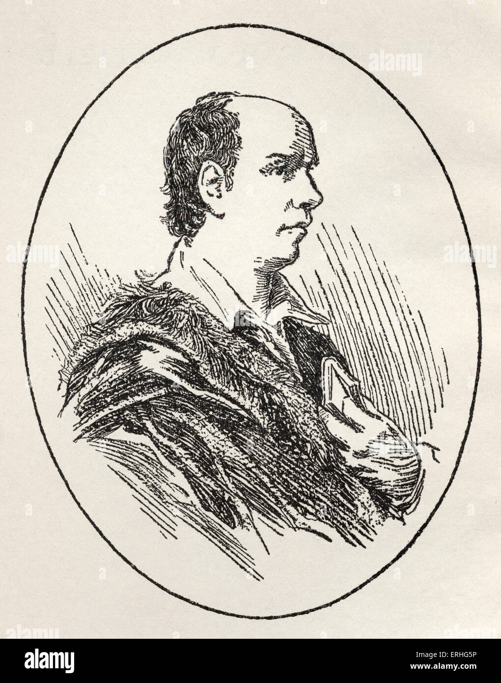 Oliver Goldsmith - portrait of the Irish author and physician. 10 ...