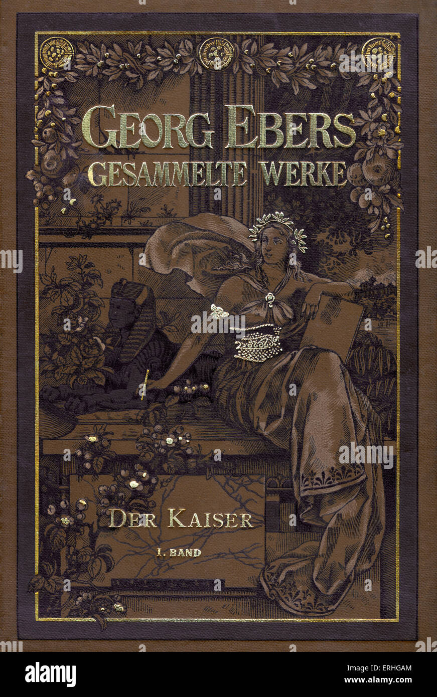 Decorative book cover for 'Der Kaiser' - George Ebers Gesammelte Werke ...