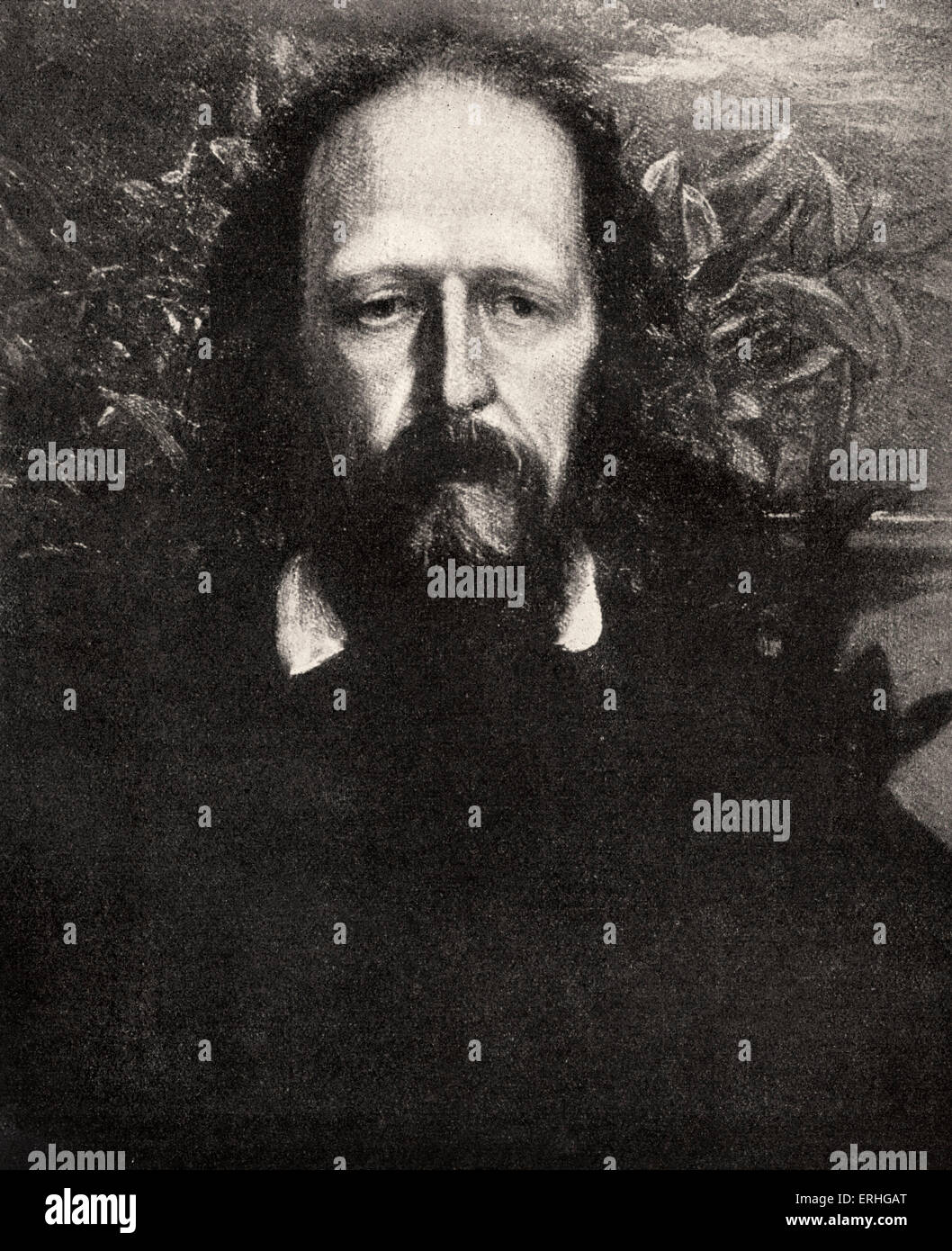 Alfred Lord Tennyson - portrait. English poet laureate. 1809-1892 ...