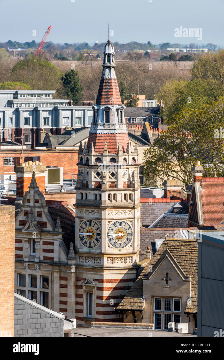 The clock tower of the Lloyds Bank building, Cambridge was designed by ...