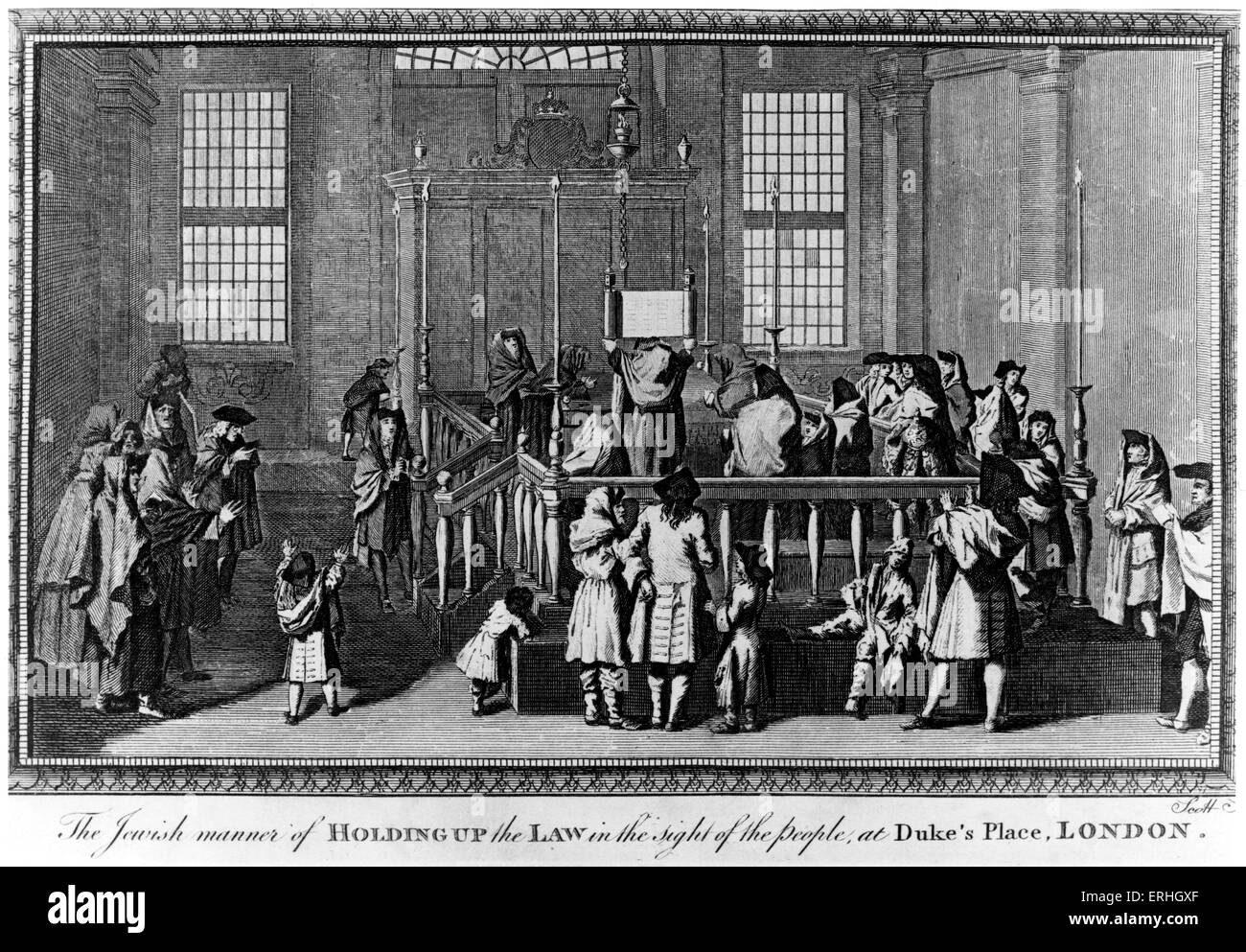 Duke's Place synagogue, the Great Synagogue, London built c. 1690 ...