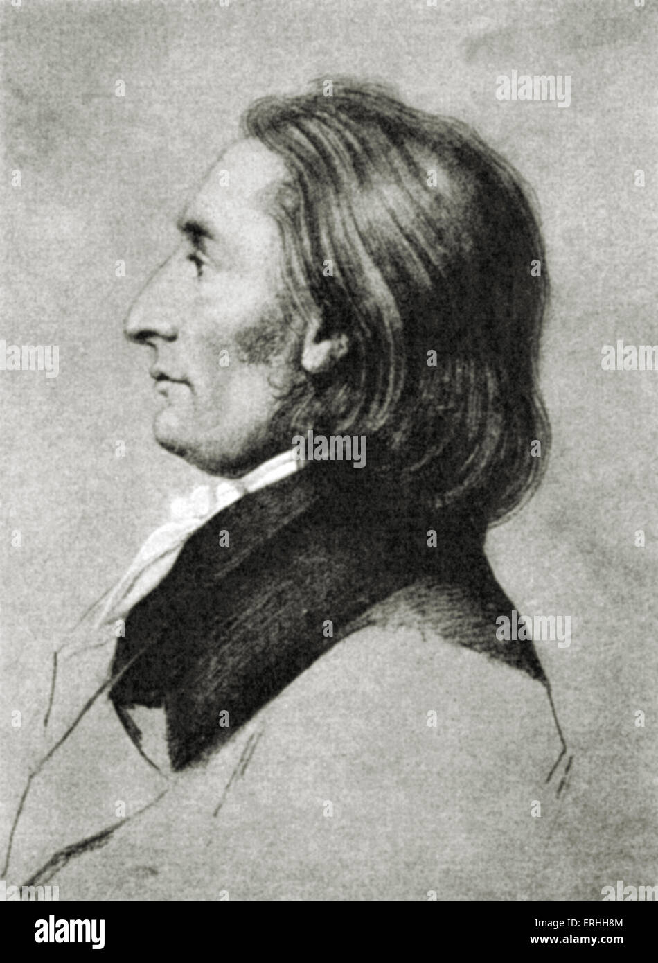 Johann Peter Eckermann - profile portrait of the German poet and author ...