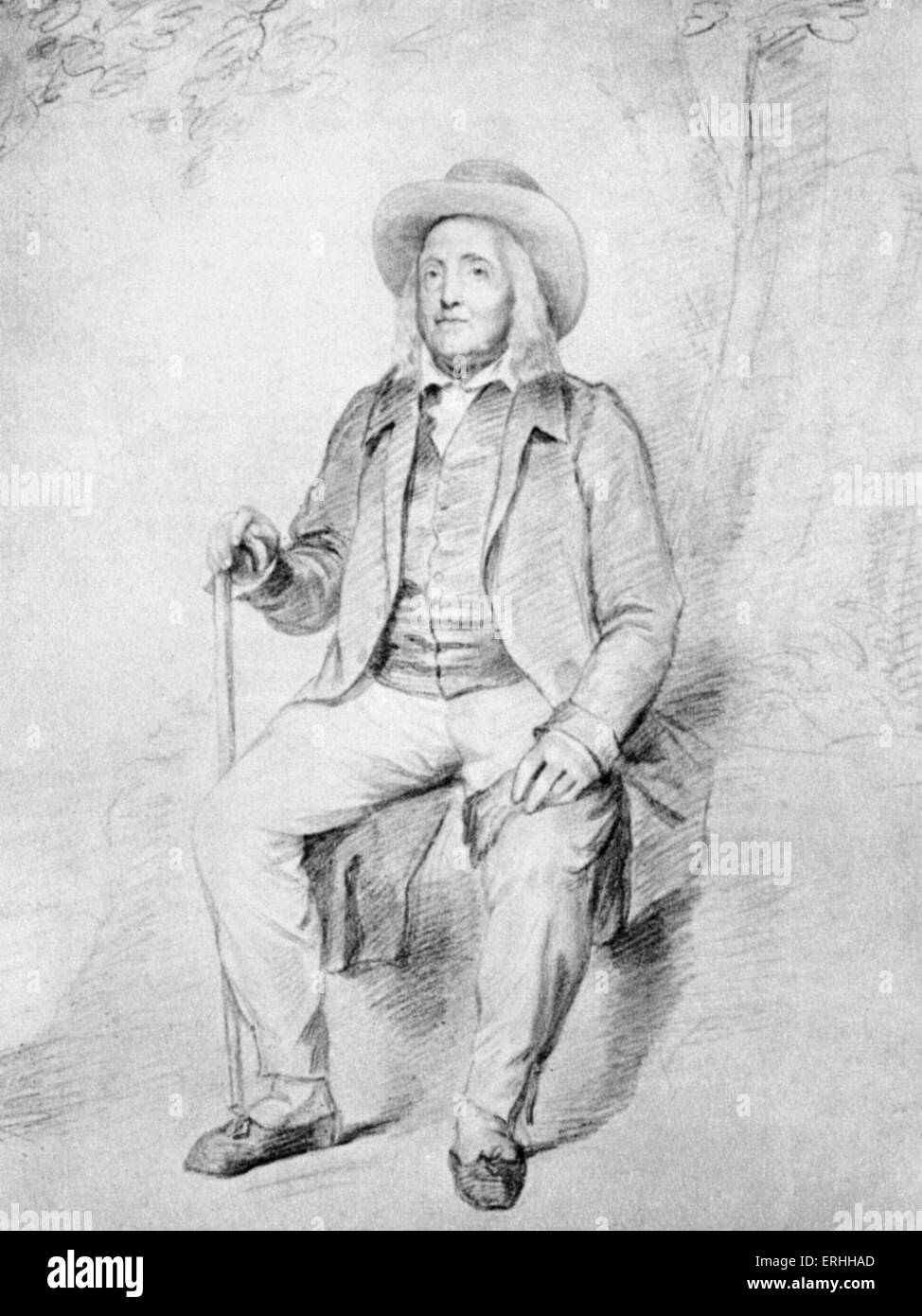 Jeremy Bentham - portrait. English philosopher, writer on jurisprudence ...