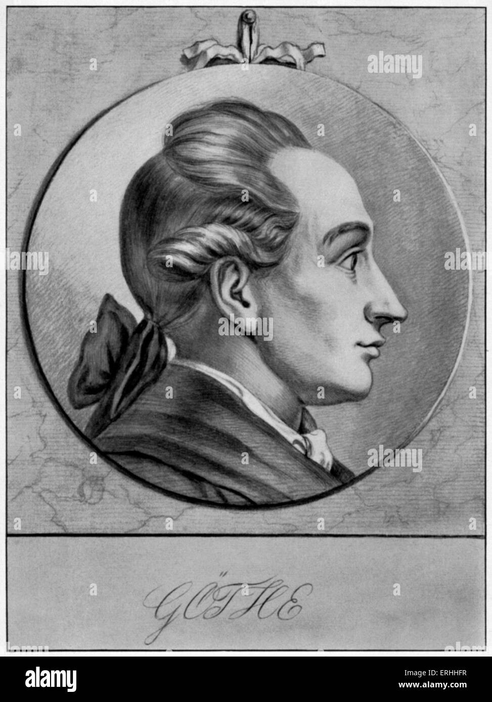 Johann Wolfgang Goethe - profile portrait . German poet, novelist ...