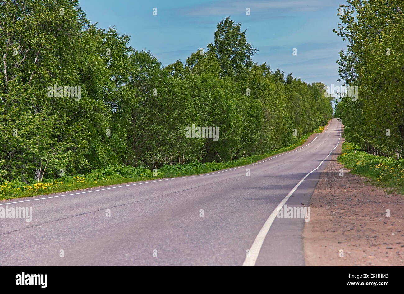 Asphalt road through the field hi-res stock photography and images - Alamy