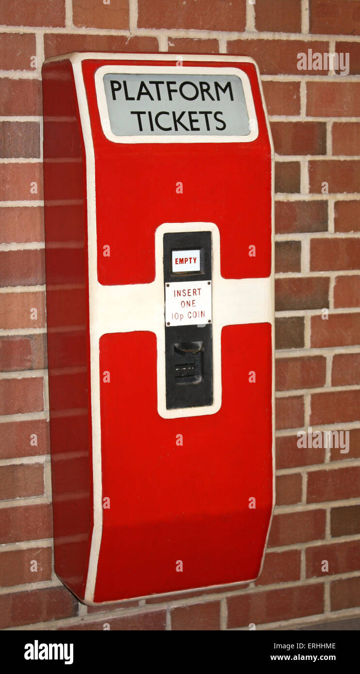 A Vintage Railway Station Platform Ticket Machine Stock Photo - Alamy