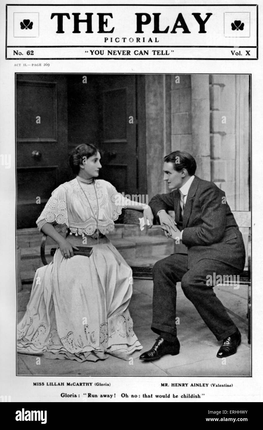 George Bernard Shaw 's play 'You Never Can Tell' - Act II: Lillah ...